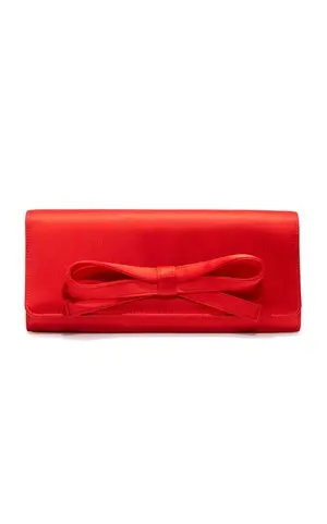 Carolina Herrera Margaret Satin Clutch - Red