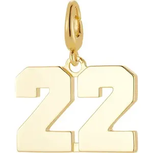 THE DRIP BROS Drip Digits Number Pendant Charm - Gold 22