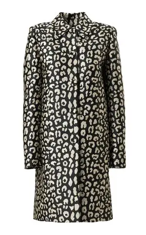Carolina Herrera Leopard Spot Jacquard Coat - Animal