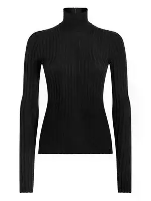 Dolce & Gabbana Ribbed Roll-neck Sweater - Black