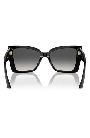 JIMMY CHOO 54mm Butterfly Sunglasses - Black/gradient Grey