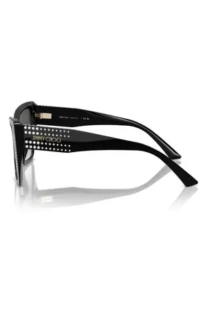JIMMY CHOO 54mm Butterfly Sunglasses - Black/gradient Grey