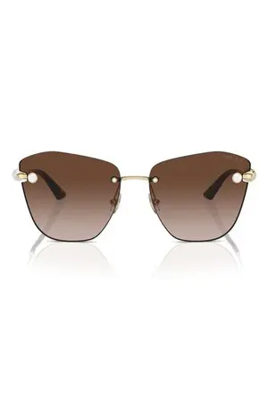 JIMMY CHOO 59mm Gradient Butterfly Sunglasses - Pale Gold/gradient Brown