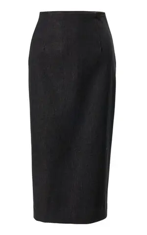 Carolina Herrera Denim Pencil Knee-length Skirt - Black