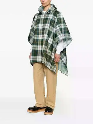 Barbour Tartan-pattern Hooded Poncho