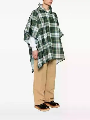 Barbour Tartan-pattern Hooded Poncho