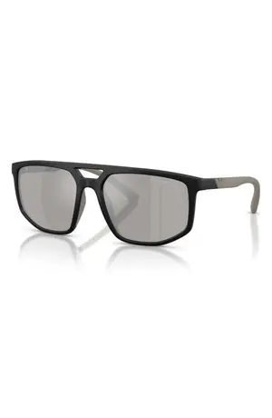 Emporio Armani 58mm Mirrored Square Sunglasses