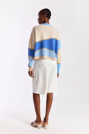 BRODIE CASHMERE Abstract Scenic Cashmere Cardigan
