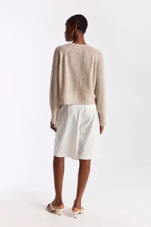 BRODIE CASHMERE Natalie Deep V Cashmere Cardigan