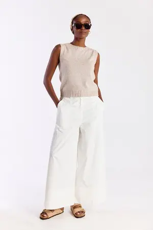 BRODIE CASHMERE 100% Cashmere Crew Neck Tank