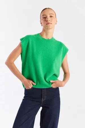 BRODIE CASHMERE 100% Cashmere Tina Tank