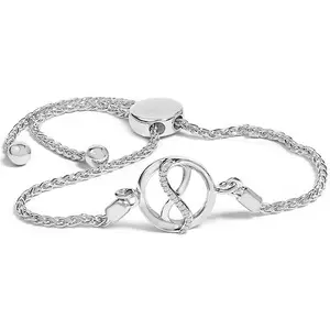 HAUS OF BRILLIANCE 925 Sterling Diamond Accent Bolo Bracelet - Silver