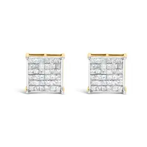 HAUS OF BRILLIANCE 10k Gold 2 Ct Tdw Diamond Stud Earrings - Yellow