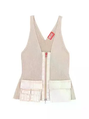 DIESEL® V-neck Pocket Cotton Top