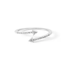 HAUS OF BRILLIANCE 1/5 Cttw Diamond Arrow Ring Sterling - Silver