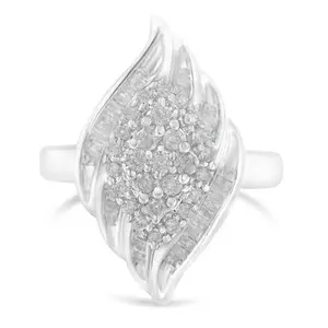 HAUS OF BRILLIANCE 3/4 Cttw Diamond Cocktail Ring - Silver