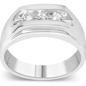 HAUS OF BRILLIANCE 1/3 Cttw Diamond Channel Set Band - Silver