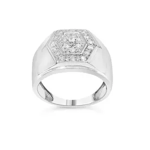 HAUS OF BRILLIANCE 1/2 Cttw Multi-diamond .925 Sterling Ring