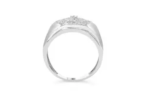 HAUS OF BRILLIANCE 1/2 Cttw Multi-diamond .925 Sterling Ring