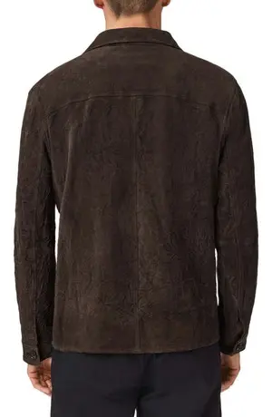 John Varvatos Jesse Suede Shirt Jacket