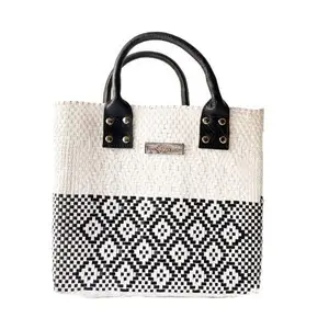 TIN MARIN White Large Woven Crossbody Bag