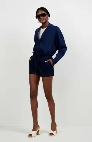 Trina Turk Vignetta Ponte Bomber Jacket