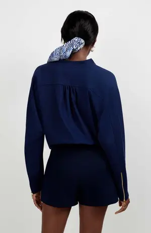 Trina Turk Vignetta Ponte Bomber Jacket