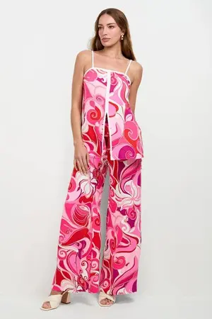 Trina Turk Aliza Printed Tunic Top - Darsena