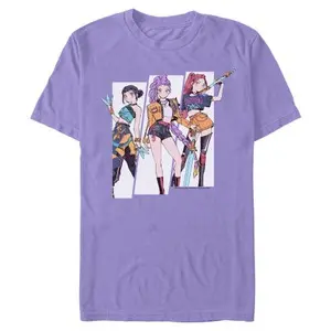 KPOP DEMON HUNTERS Huntrix Manhwa Style T Shirt - Violet