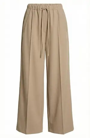 MODENAIRE Wide Leg Drawstring Trousers