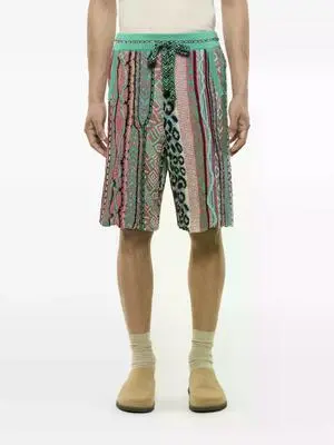 LANEUS Knitted Patterned Shorts