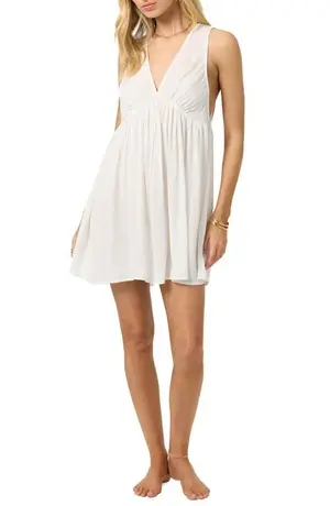O'Neill Saltwater Solids Teddy Cover-up Minidress - Vanilla
