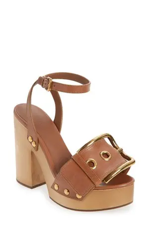 Dolce & Gabbana Ankle Strap Platform Sandal - Cuoio