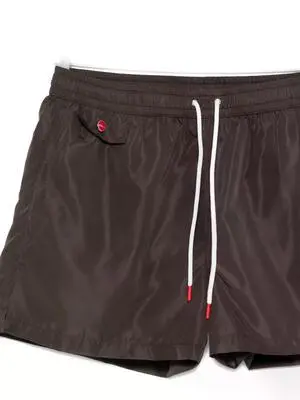 Kiton Drawstring Flap-pocket Swim Shorts