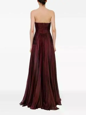 IRIS SERBAN Yuliel Strapless Maxi Dress - Red