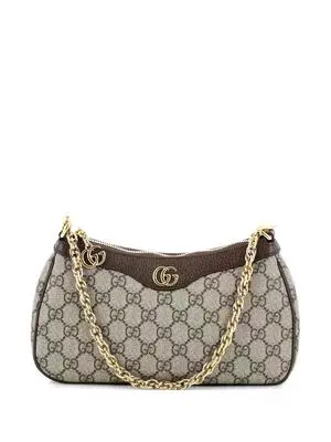 Gucci Ophidia Charm Shoulder Bag Gg Coated Canvas Small - Brown