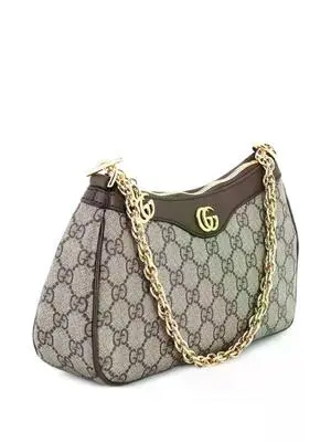 Gucci Ophidia Charm Shoulder Bag Gg Coated Canvas Small - Brown