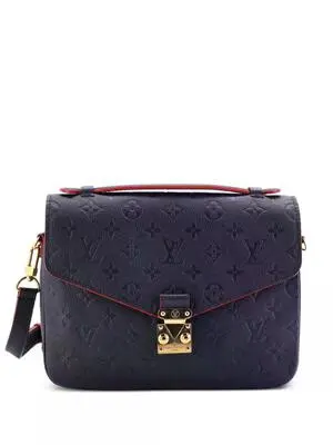 LOUIS VUITTON Pochette Metis Monogram Empreinte Leather Crossbody Bag - Blue