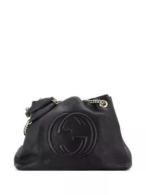 Gucci Soho Chain Strap Leather Medium Shoulder Bag - Black