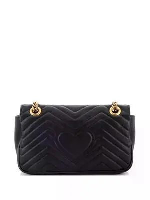 Gucci Gg Marmont Flap Medium Shoulder Bag - Black