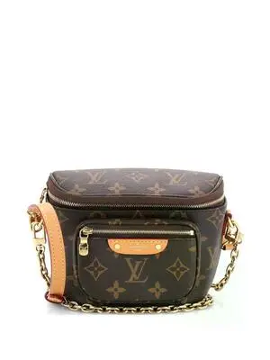 LOUIS VUITTON Bum Bag Monogram Canvas Mini Belt Bag - Brown