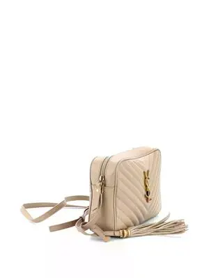 Saint Laurent Lou Camera Bag Matelasse Chevron Leather Crossbody Bag - Neutrals