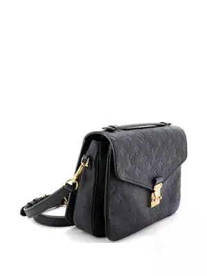 LOUIS VUITTON Pochette Metis Monogram Empreinte Leather Crossbody Bag - Black
