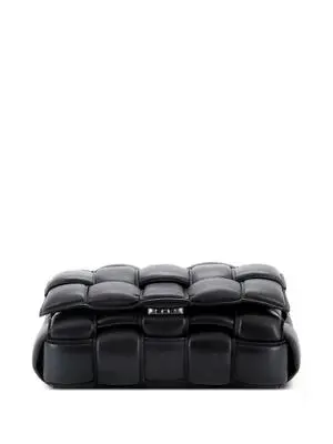 Bottega Veneta Cassette Padded Maxi Intrecciato Leather Small Crossbody Bag - Black