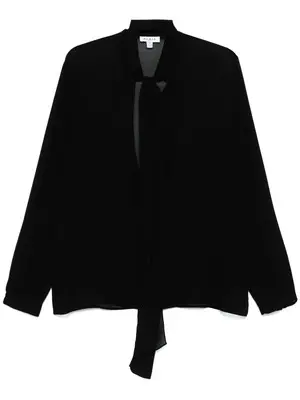 Alaïa Pussy-bow Collar Georgette Blouse - Black