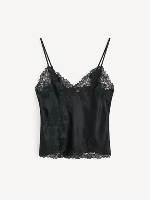 BY MALENE BIRGER Madeleine Satin Top - Black