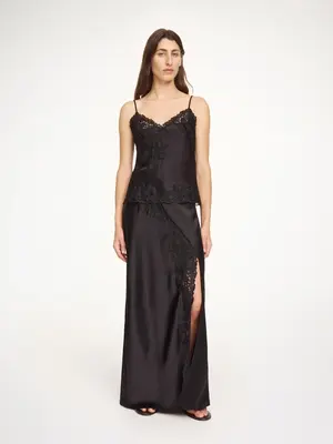 BY MALENE BIRGER Madeleine Satin Top - Black