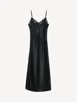 BY MALENE BIRGER Vera Satin Maxi Dress - Black