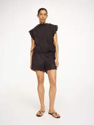 BY MALENE BIRGER Gerda Organic Cotton Top - Black