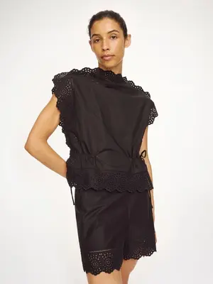 BY MALENE BIRGER Gerda Organic Cotton Top - Black
